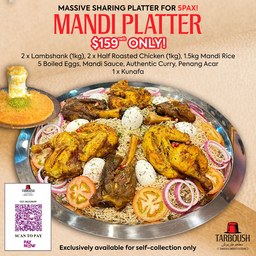 Halal Mandi Platter in Singapore | Arabic Rice Dish at Tarboush ...