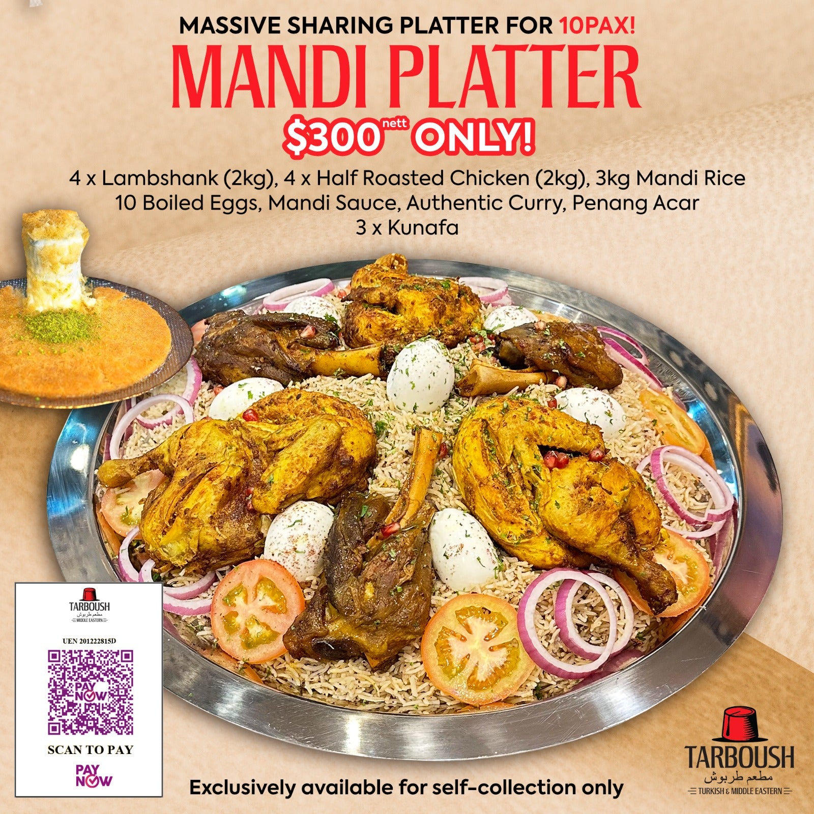 Halal Mandi Platter in Singapore | Arabic Rice Dish at Tarboush ...